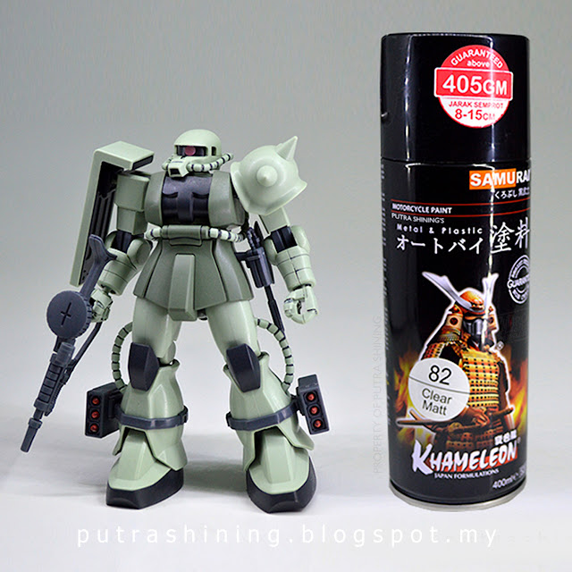 Tutorial Top Coat Gunpla, Clear Matt effect on gunpla by Putra Shining