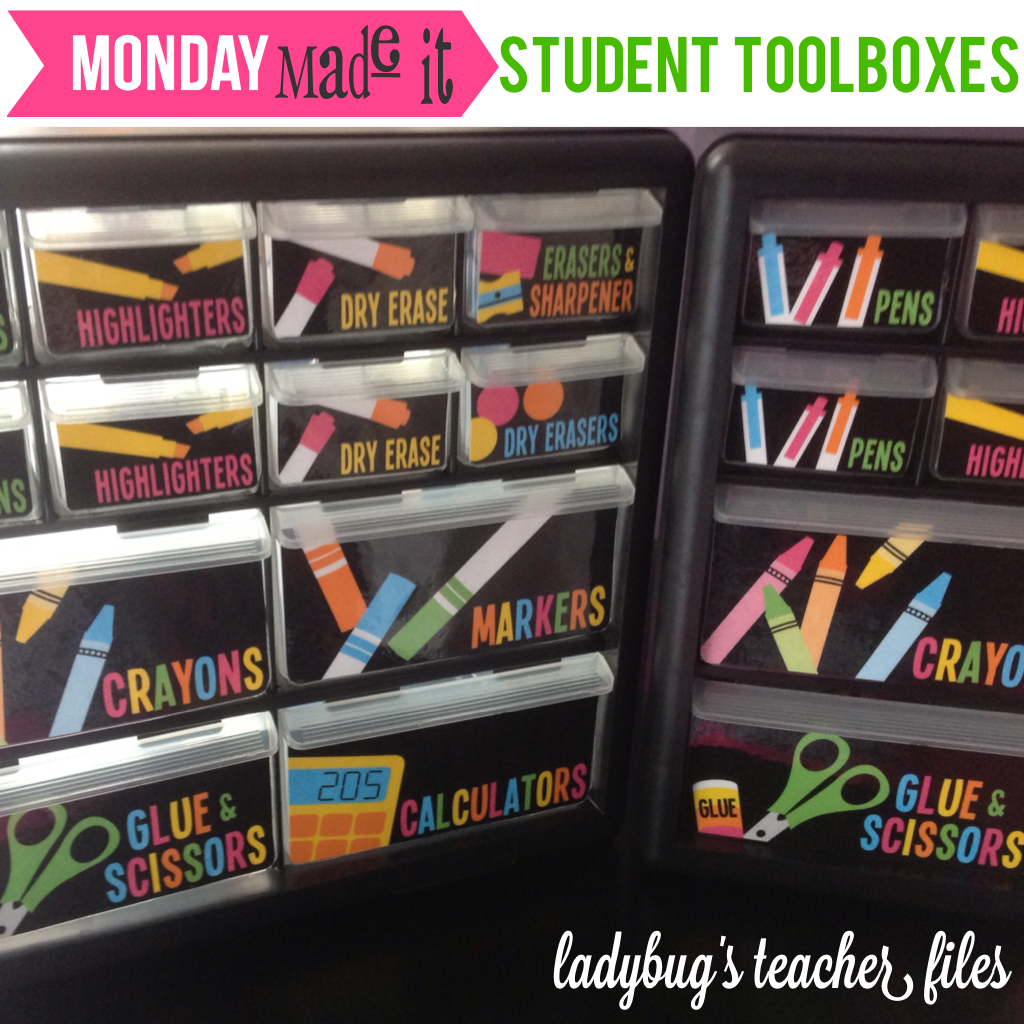 Managing Supplies with Student Toolboxes - Ladybug's Teacher Files