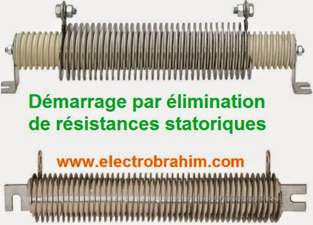 Démarrage par élimination de résistances statoriques