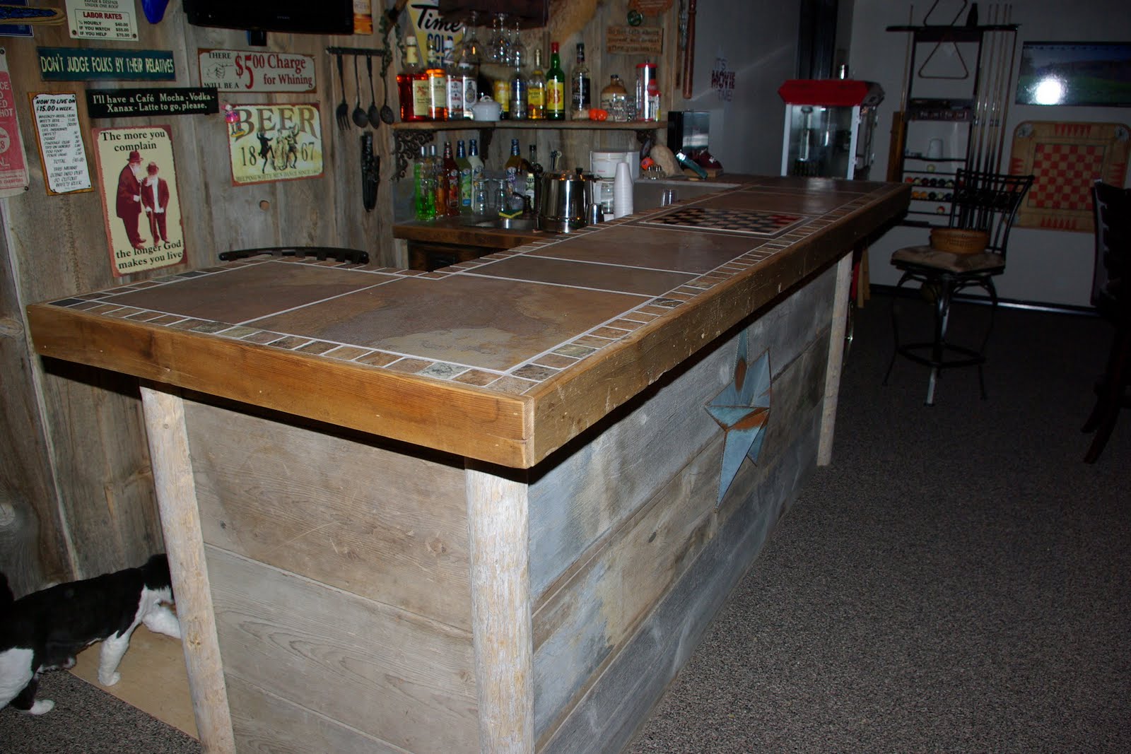 Reclaimed Rustics: Barn Wood Bar