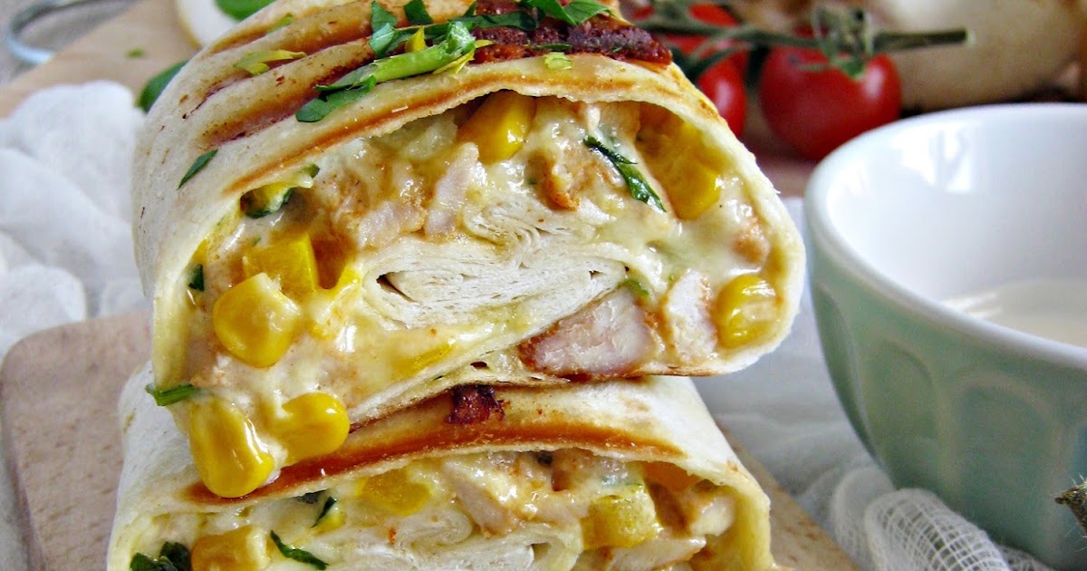 VioletoweKucharzenie: Tortilla serowa z kurczakiem