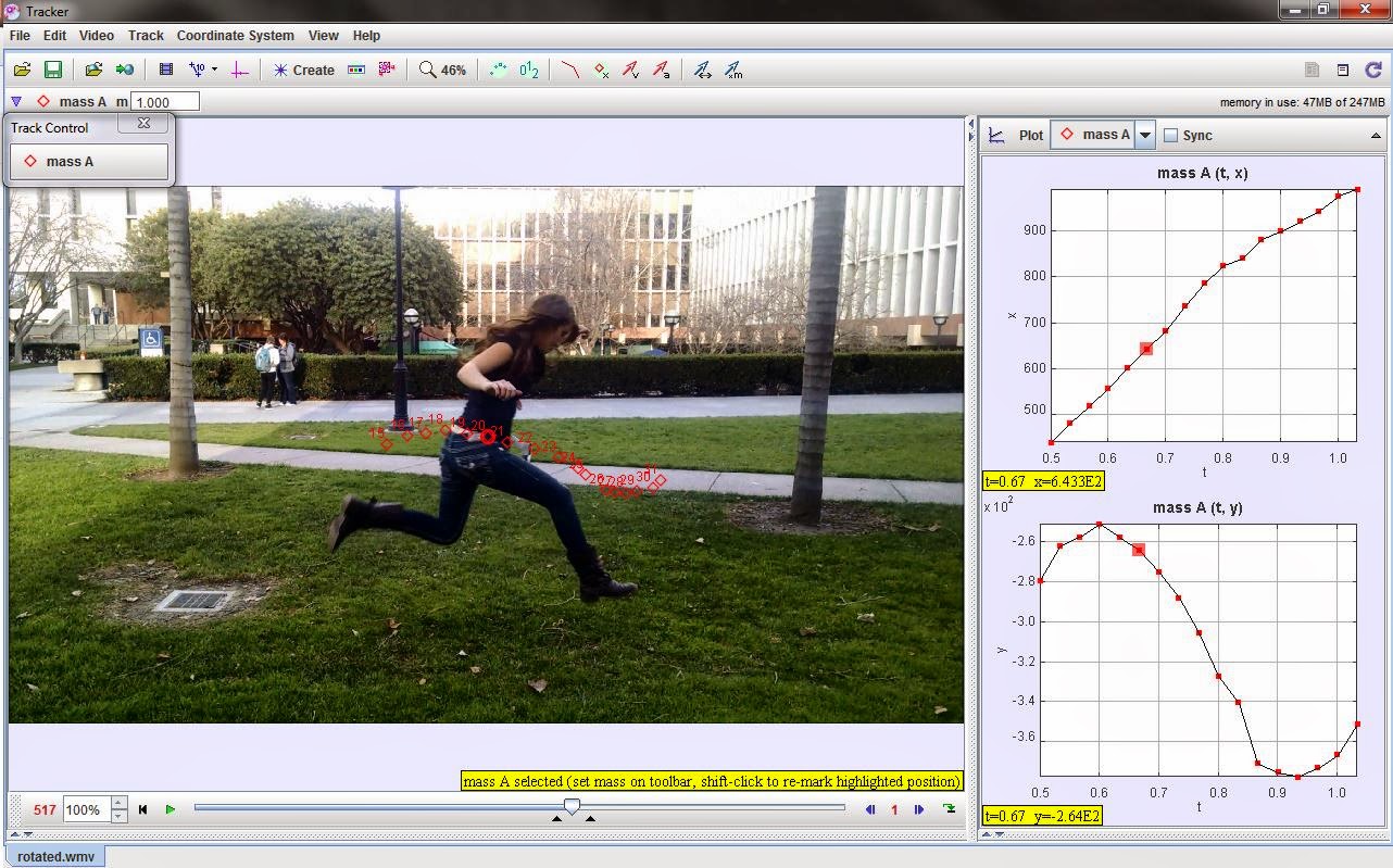 Physics of Animation: Video Analysis of Path of Action