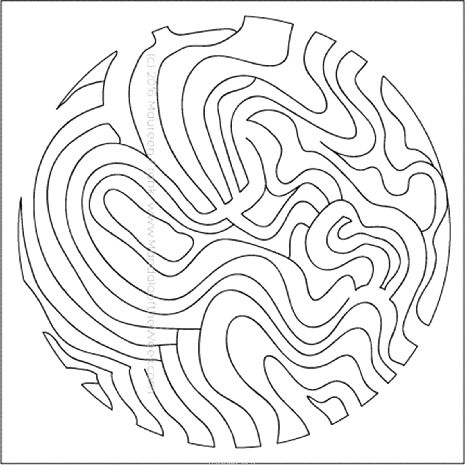 Labyrinth Mandala downloaden - Pages de coloriage gratuites Mandala