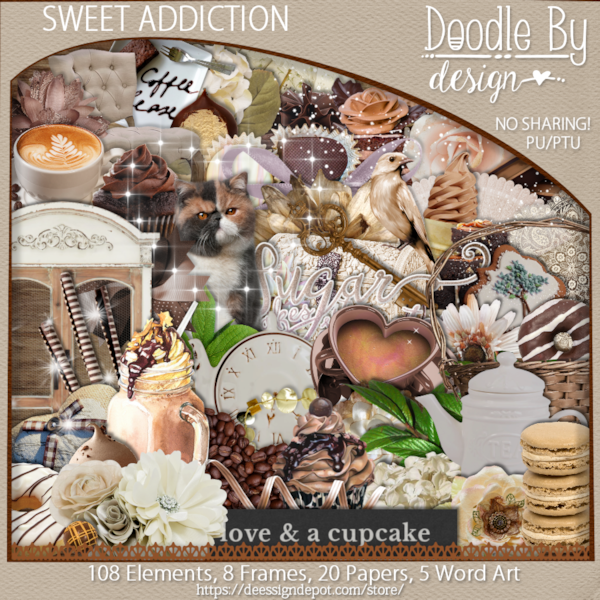Doodle's Page: SWEET ADDICTION KIT AND TAG/TUT SHOW OFF