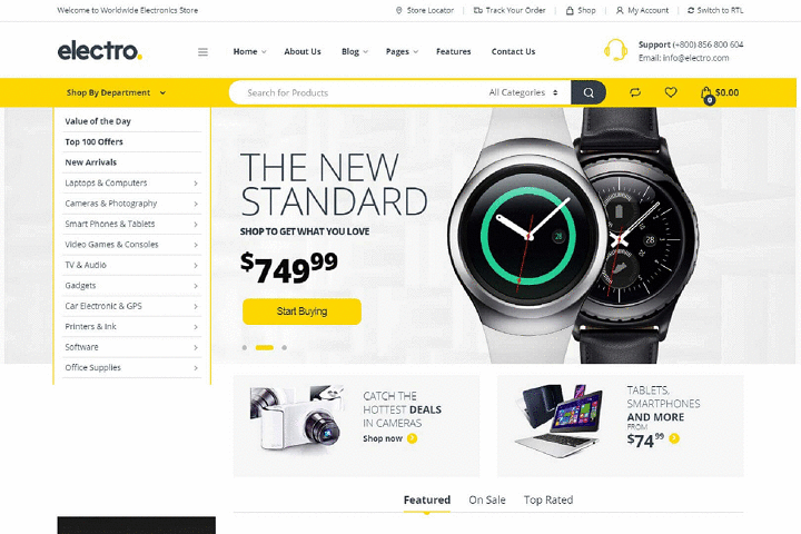Electro Wordpress Ecommerce Template - Tech Deft