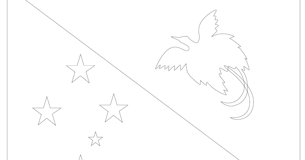 Geography Blog: Papua New Guinea Flag Coloring