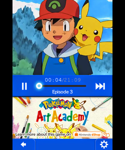 Veja diversas imagens do Nintendo Anime Channel de 3DS