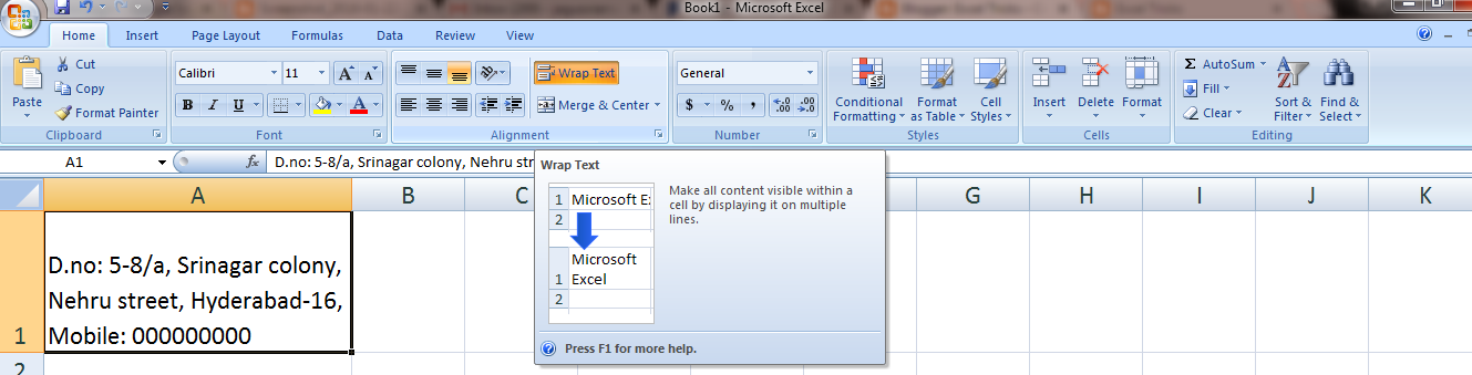 Excel Tricks How To Use WRAPTEXT In Excel Sheet Excel Tricks How To Use WRAPTEXT In Excel Sheet