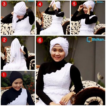 Tutorial Hijab Modern Turban untuk Kebaya - Explore IT