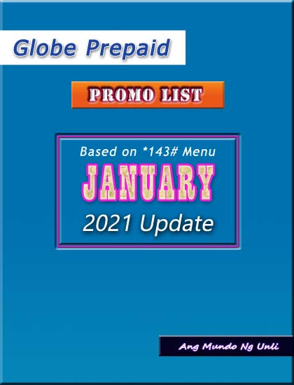 Globe Promo List for January 7, 2021 Update.