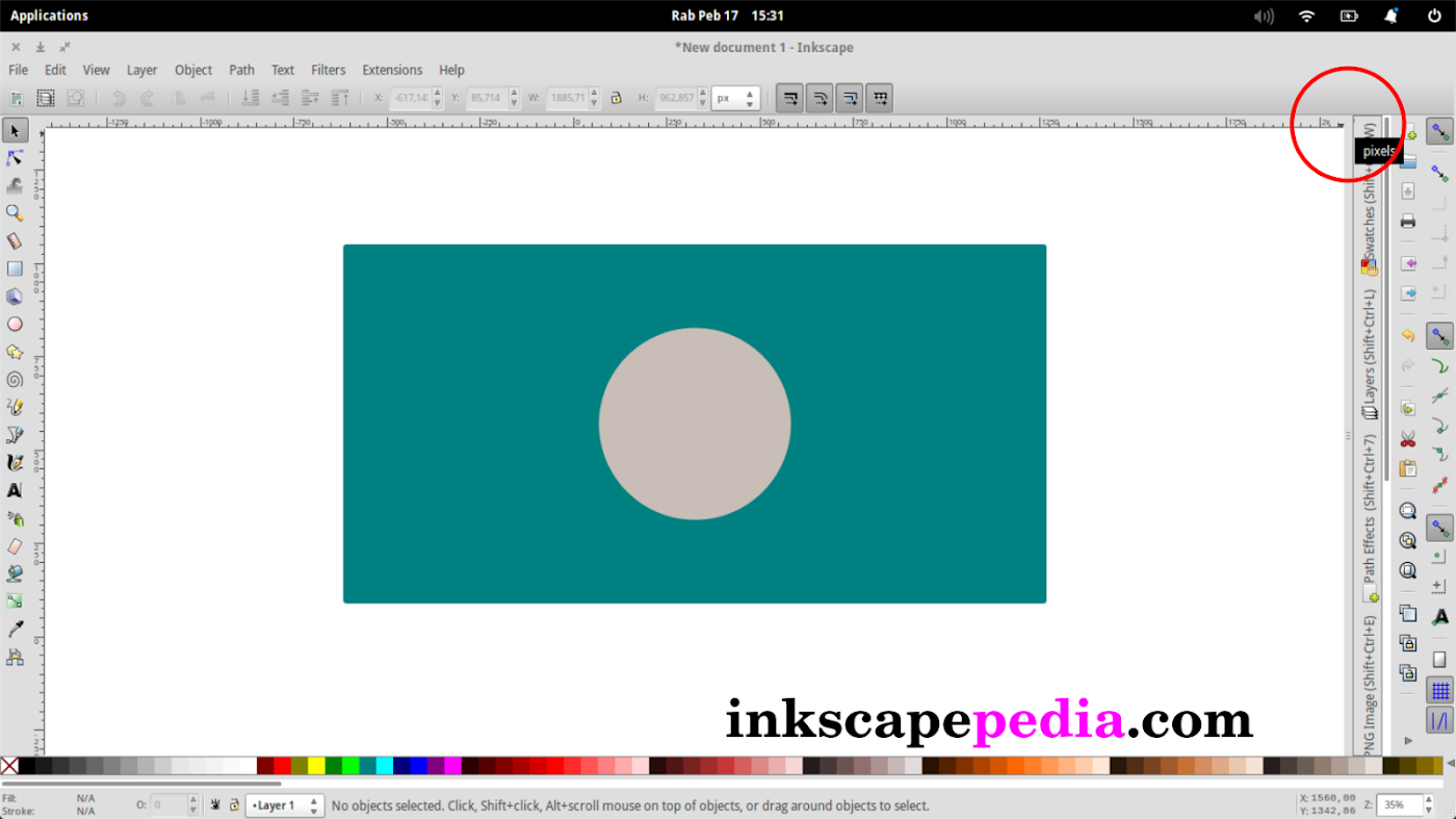 Menggunakan opacity tool di Inkscape