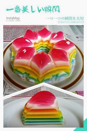 Rainbow Agar Agar - by Cecilia Chia | Baking's Corner WorkShop