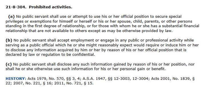 Bad Government In Arkansas: ETHICS COMMISSION FINDS THAT APRIL MATHIS ...