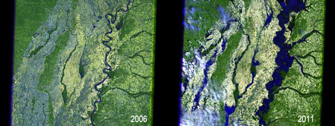 NASA Satellites: Satellite Images Display Extreme Mississippi River ...