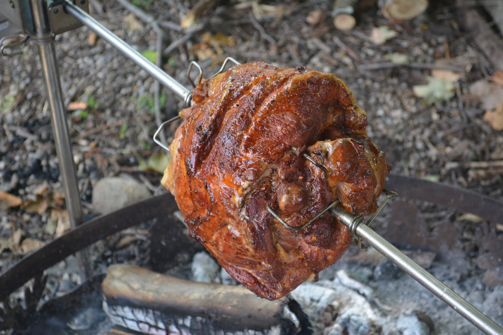 Fifty Shades of Retirement: Peach Habanero Glazed Wild Hog Ham