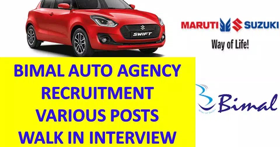 Bimal Auto Agency Recruitment 2019- Asst. Sales Manager/ Team Leader ...