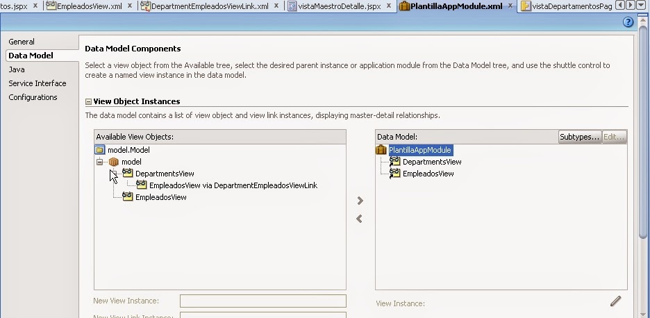 ADF Salvaje: Crear un Viewlink