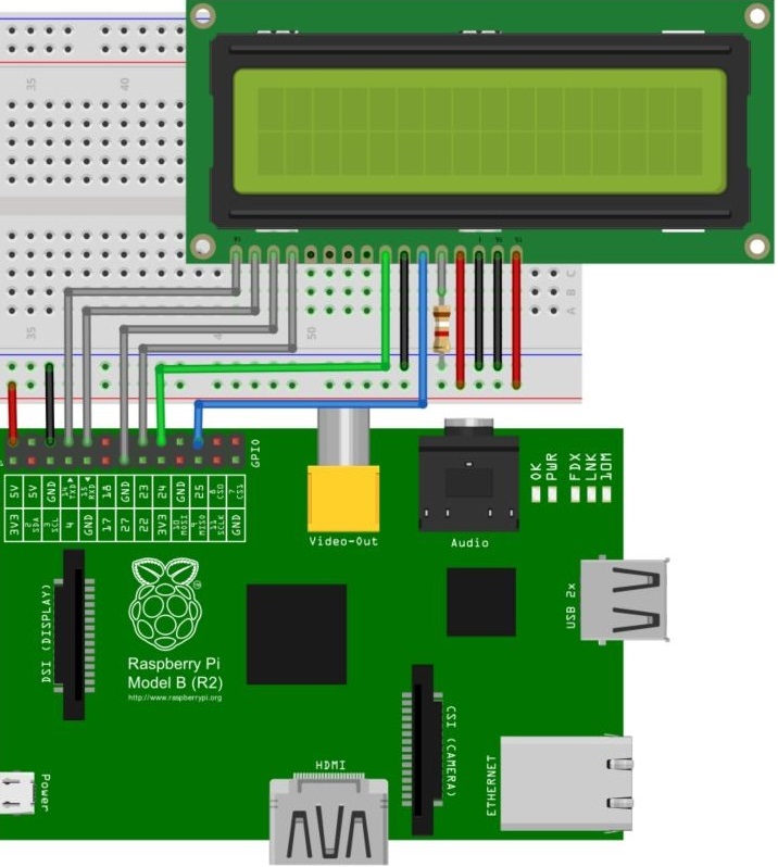 Rob's Raspberry Pi blog: Raspberry PI - Controlling 16 x 2 LCD Display ...