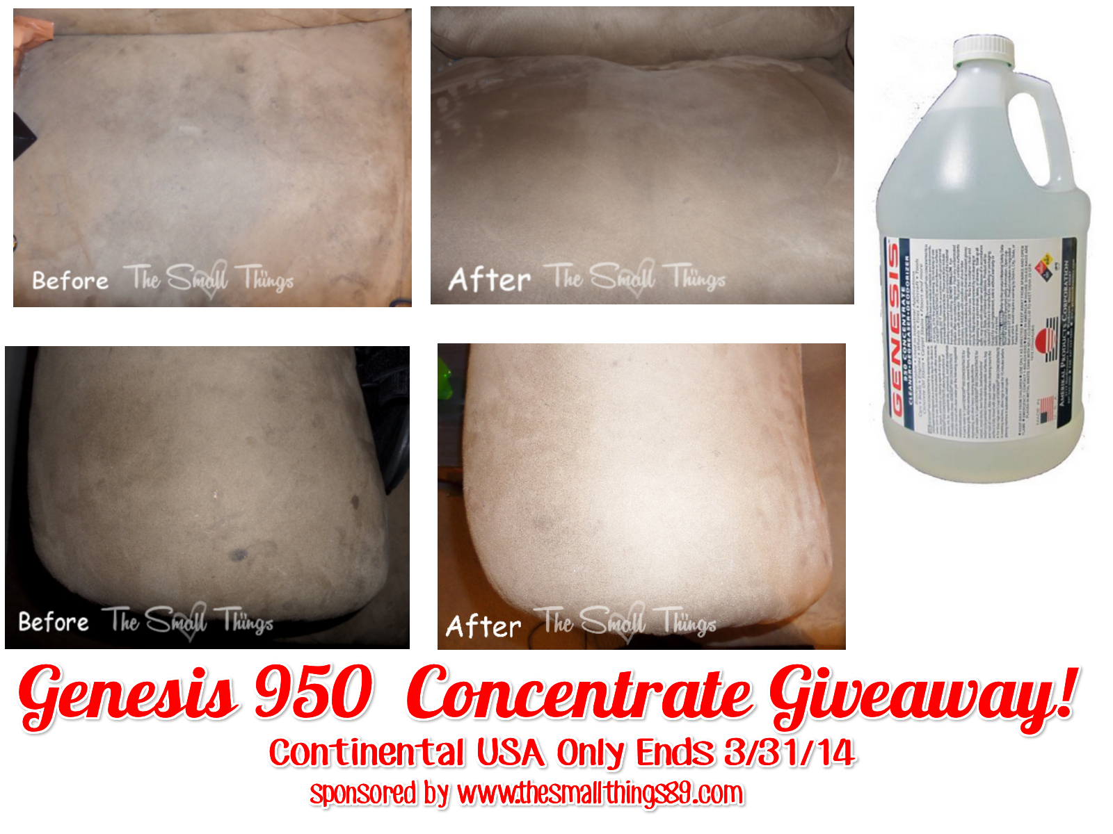 Genesis 950 Concentrate Cleaner Gallon/ Spray Bottle Review & Giveaway