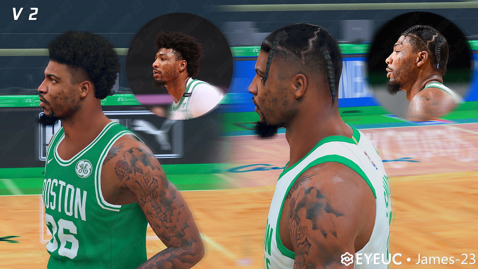 Marcus Smart Cyberface, Hair and Body Model V2 by James-23 [FOR 2K21 ...