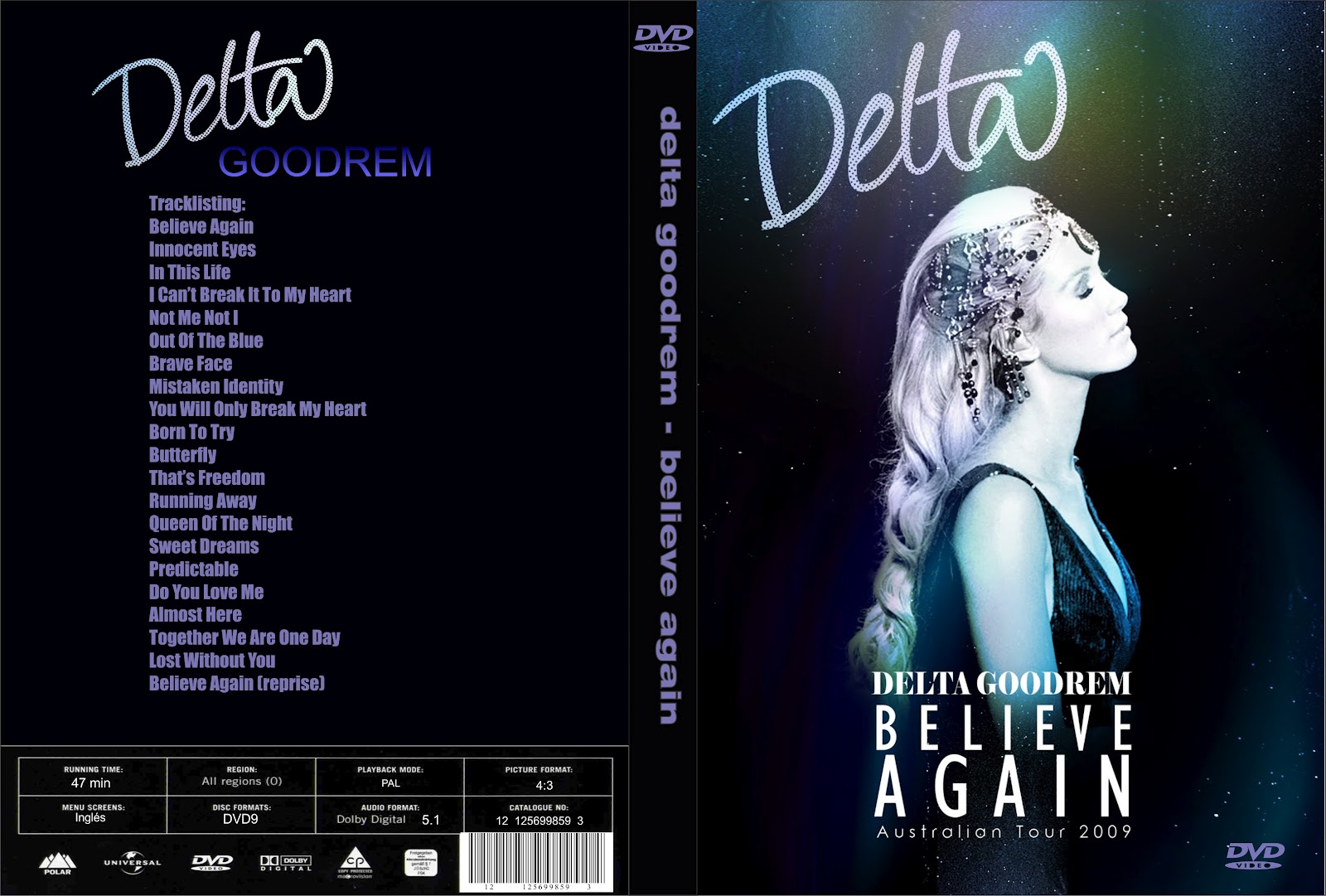 MUSICA EN DVD: DELTA GOODREM believe again (DVD9) Pal