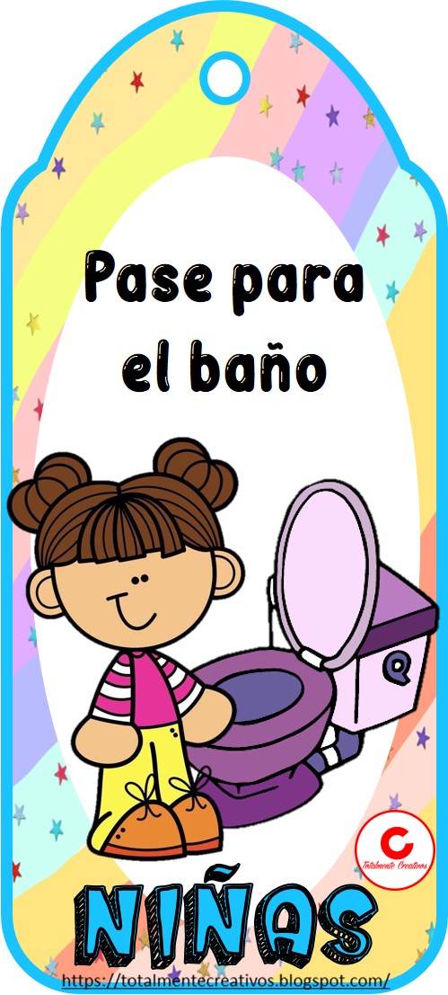PASES PARA EL BAÑO-PDF PARA IMPRIMIR ~ TotalmenteCreativos