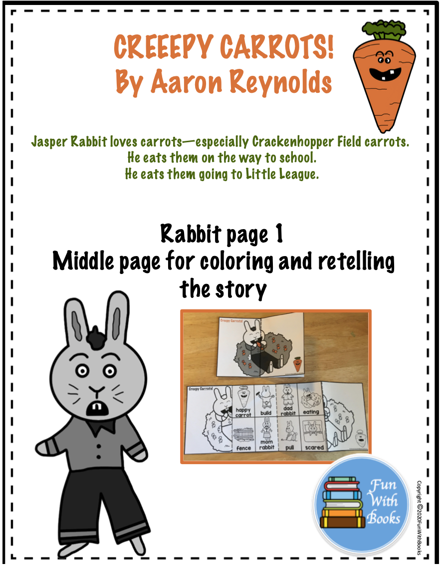 CREEPY CARROTS BOOK CRAFT ~ Book Units by Lynn