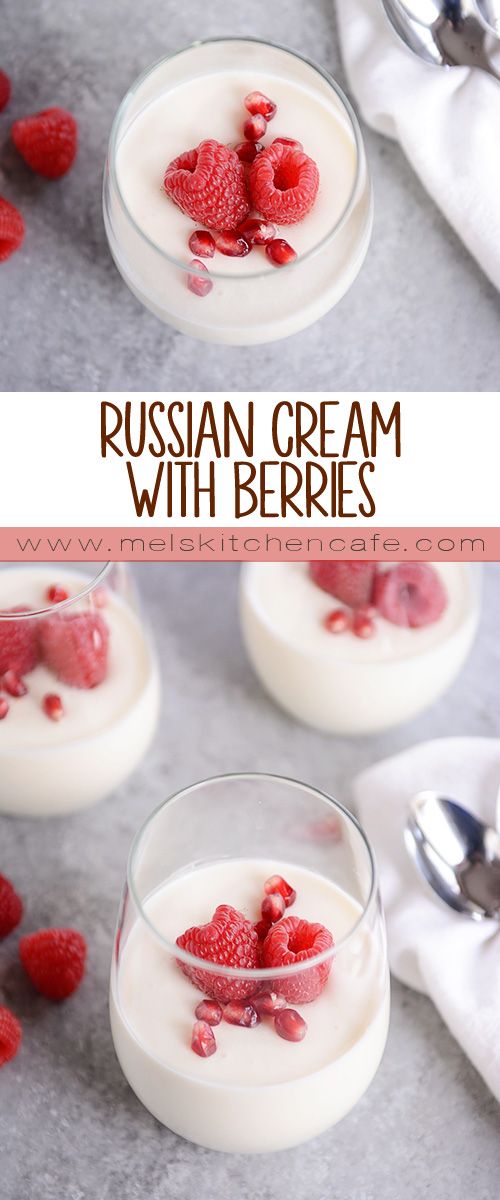 Russian Cream with Berries - Healthy Food Menu