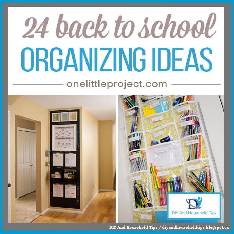 DIY And Household Tips: 24 Back to School Organization Ideas