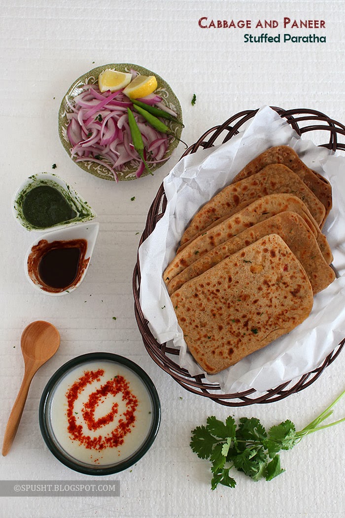 Spusht: Cabbage and Paneer Stuffed Paratha