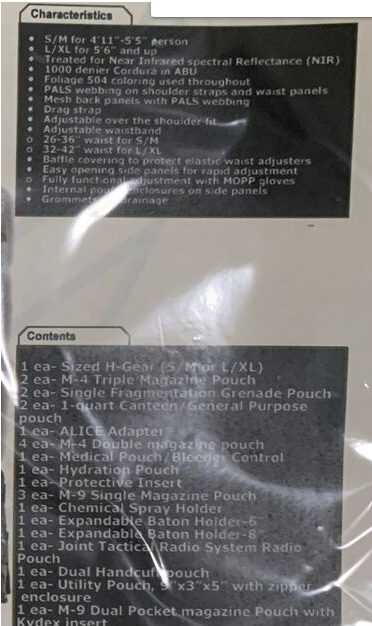 Webbingbabel: USAF DF-LCS V2 Rifleman's Kit / 2009