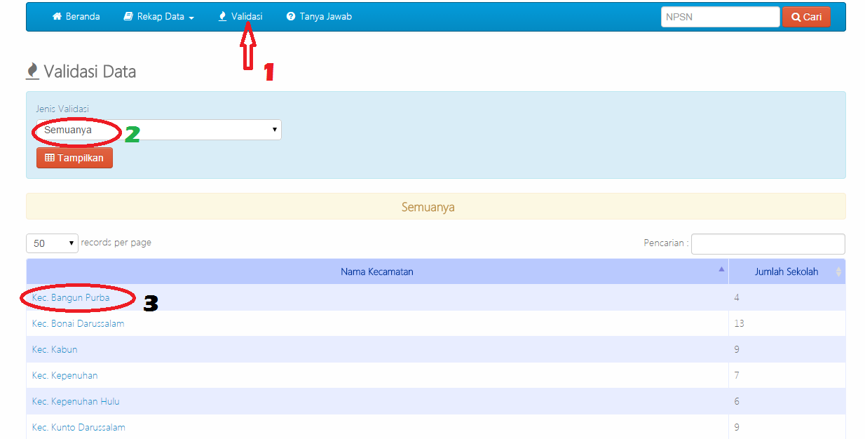 Validasi Data Dapodik