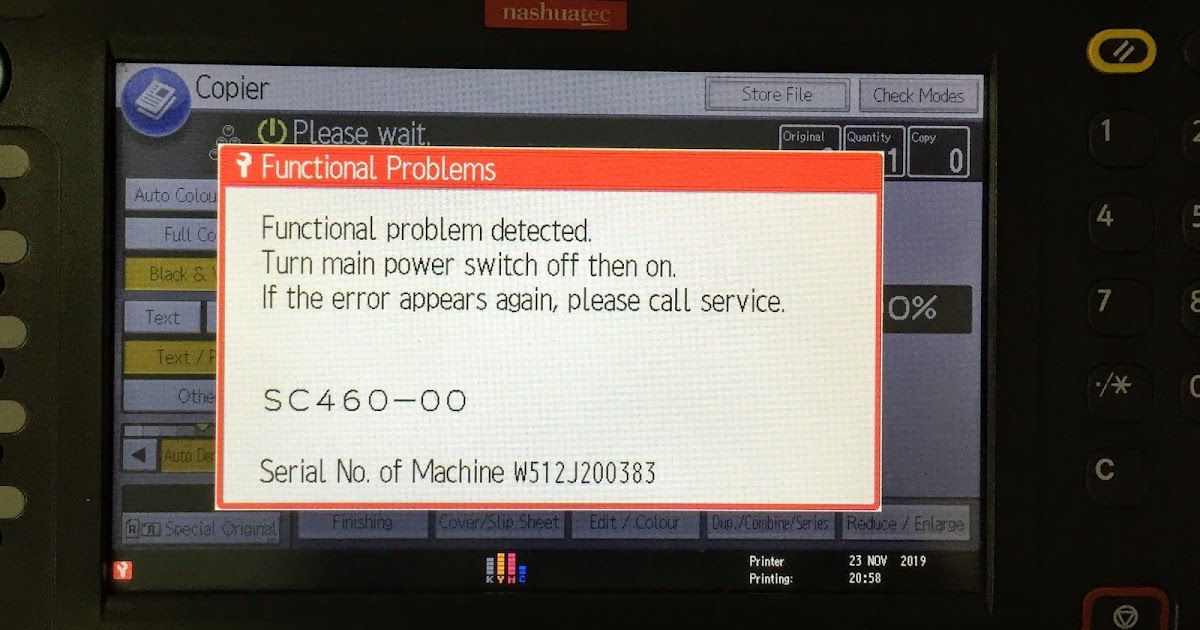 How to fix the error code sc460-00 in RICOH mpc3502 | CORONA TECHNICAL