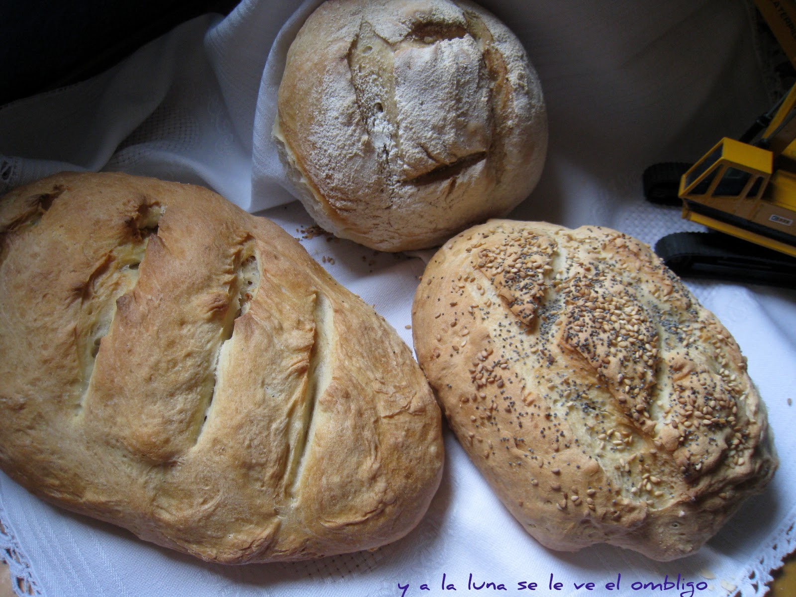 Y a la luna se le ve ve el ombligo...: Panes