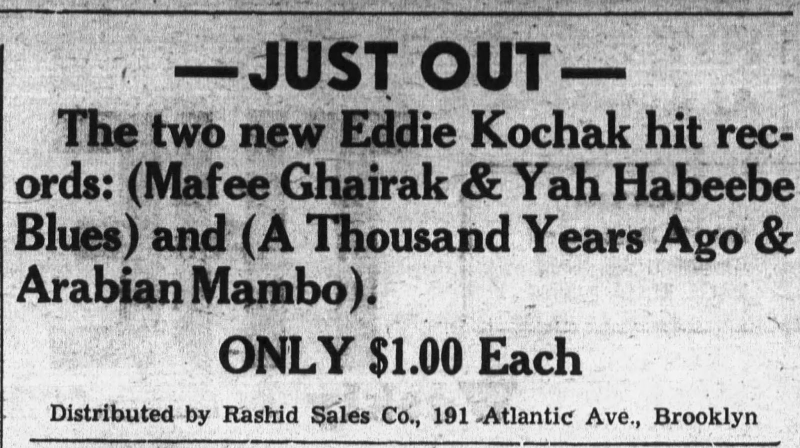 Eddie "The Sheik" Kochak: Amerabic Sounds from Brooklyn's Little Syria