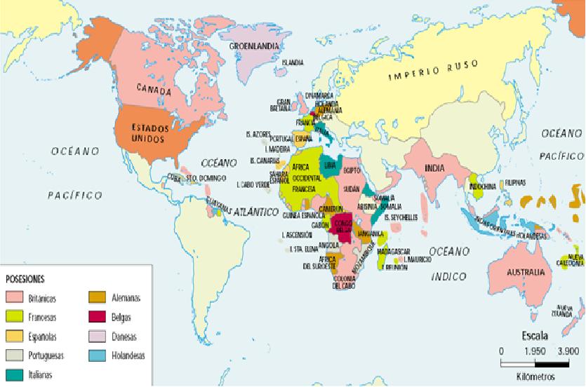 IMPERIALISMO: POSESIONES DE LOS IMPERIOS