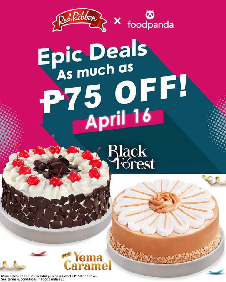 Manila Shopper: Red Ribbon x FoodPanda Epic Deals + UNLI Delivery Promo