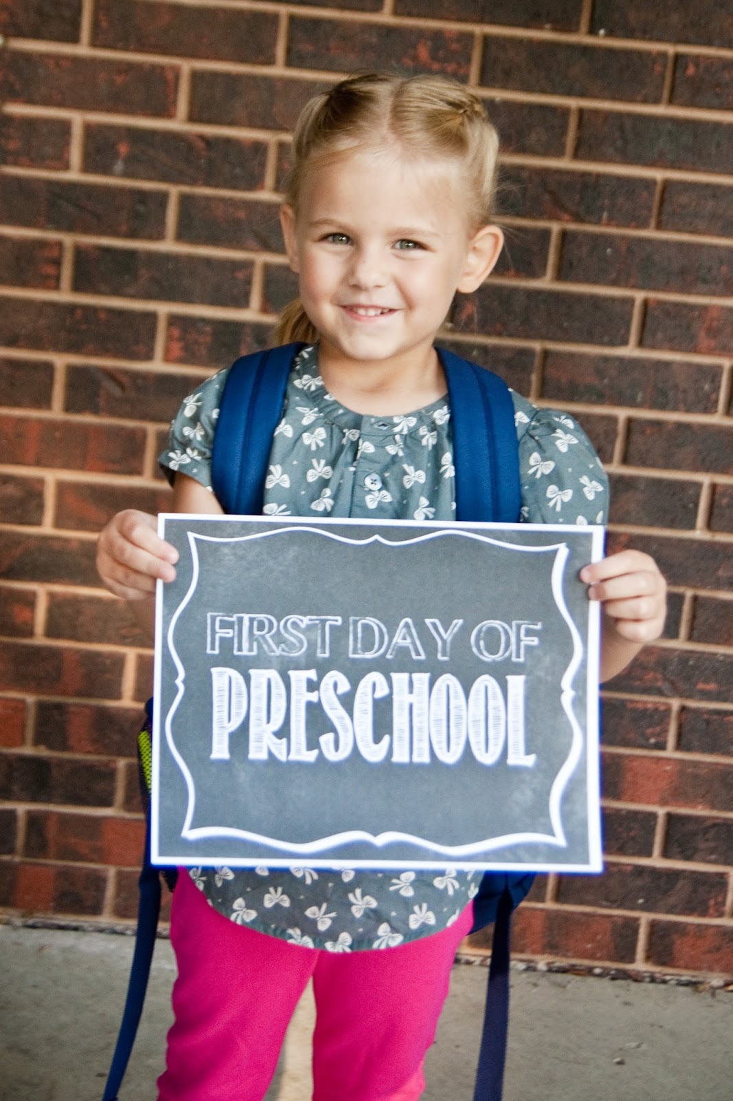 emily's photo blog: Audrey's First Day of Preschool