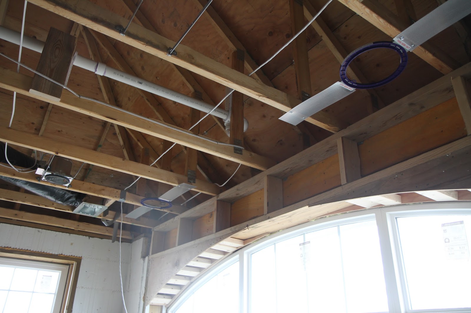 Our Lake Fortress: Beginning the first floor rough electrical