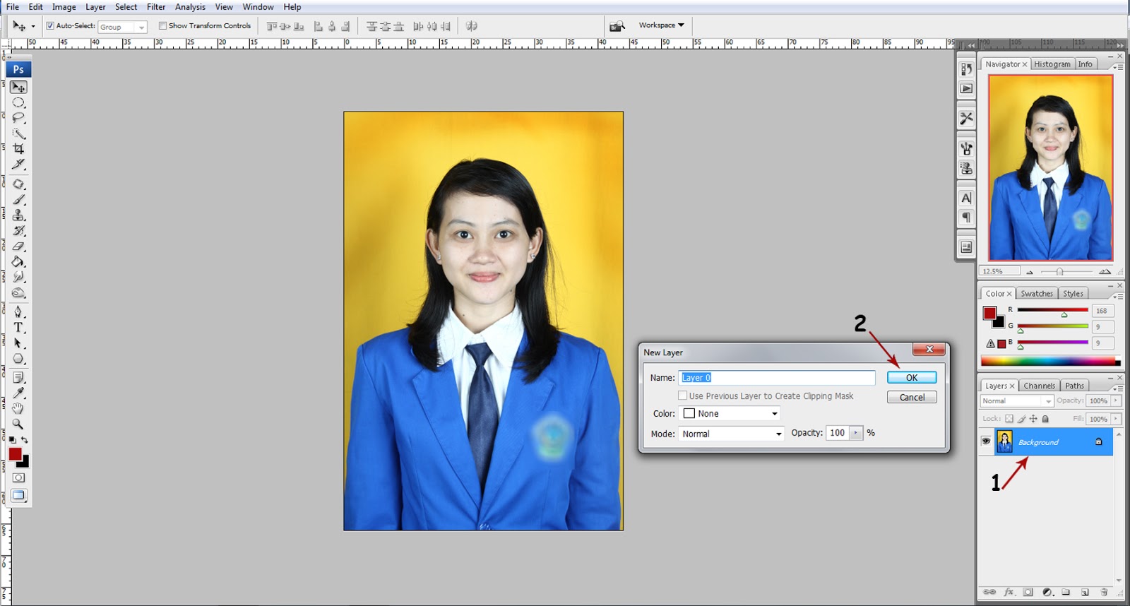 Tutorial Edit Pas Foto Mengganti Background Tanpa Menghilangkan Detail ...