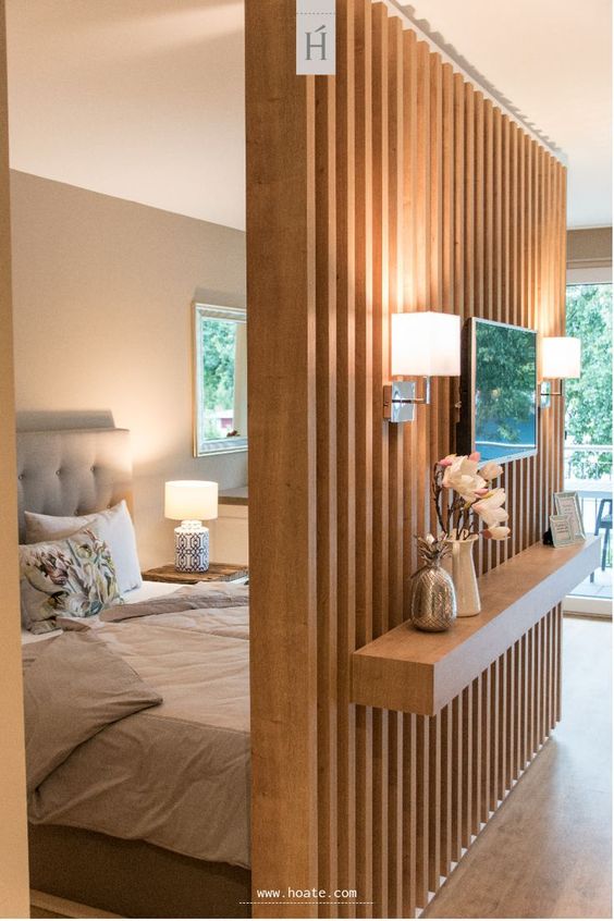 Different ideas for using wooden planks in interior design