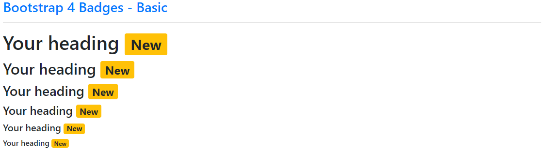 Bootstrap 4 Badges
