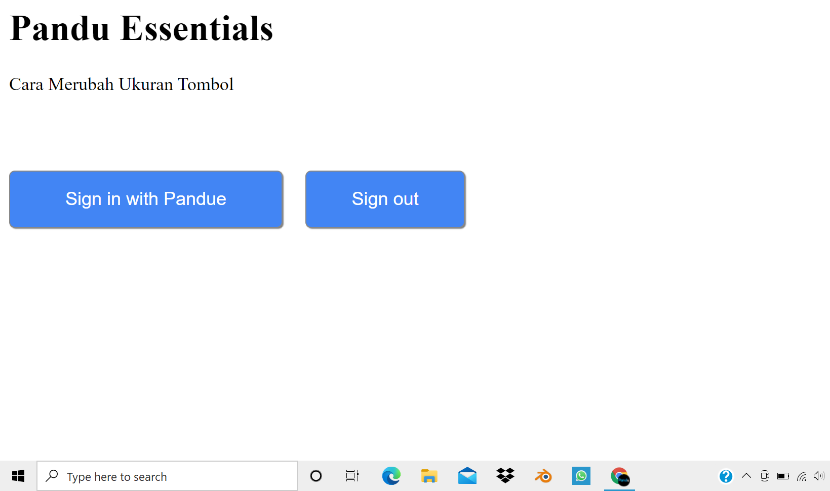 Cara mengatur ukuran button dengan CSS dan HTML | Pandu Essentials ...