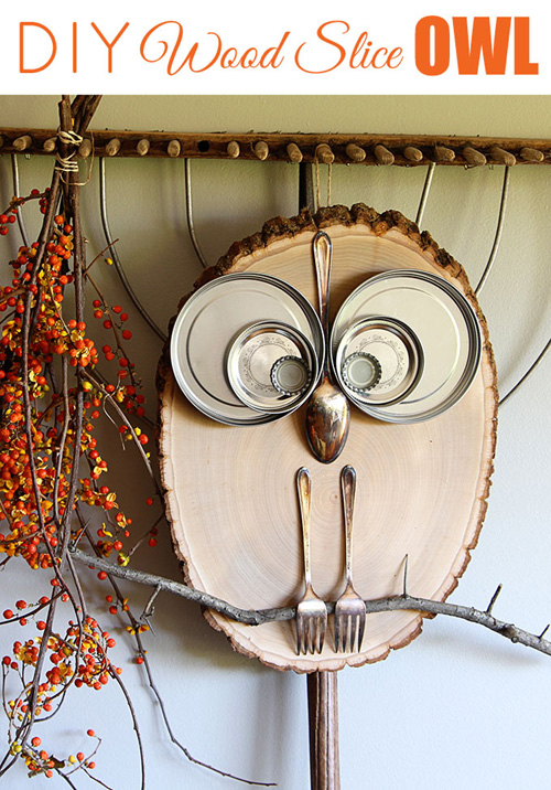 My Owl Barn: DIY Wood Slice Owl