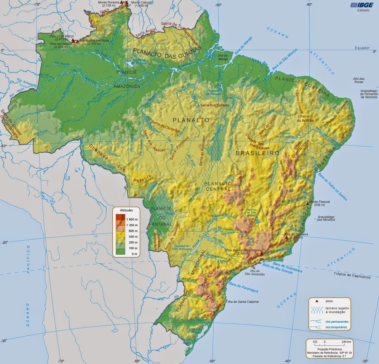RELEVO: MODELO QUE A TERRA CONSTRUIU: MAPA FÍSICO
