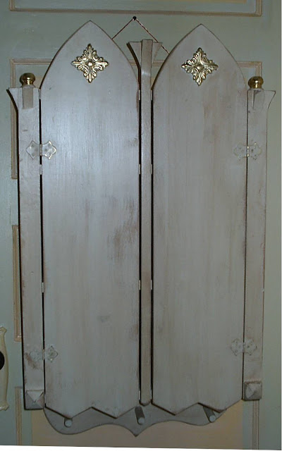 Brett Bigham Design: An Old Medicine Cabinet Became This Gothic Cupboard.