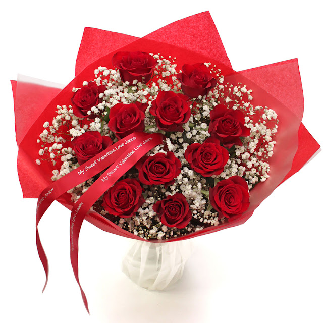 valentine day flowers: Red Roses Bouquet Valentines Day