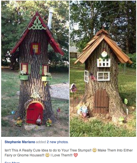 Shalom In The Wilderness: A cute way to disguise tree trunks!