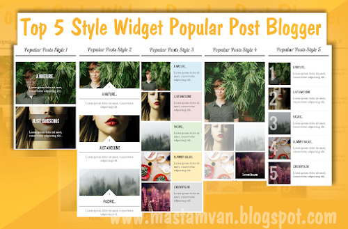 New Best 5 Style Widget Popular Post Blogger