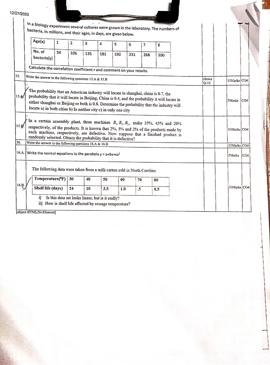 K L University Question Papers B.Tech CSE ODD Semester 2020-2021